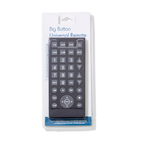 Big Button Universal Remote - Black | KmartNZ